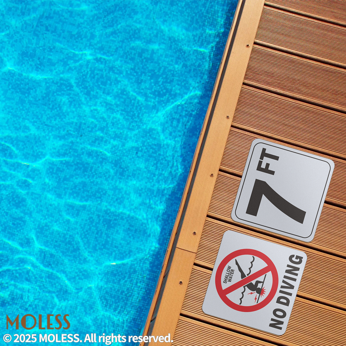 No Diving Sign No Running Pool Sign | Swimming Pool Decor | Pool Signs ...